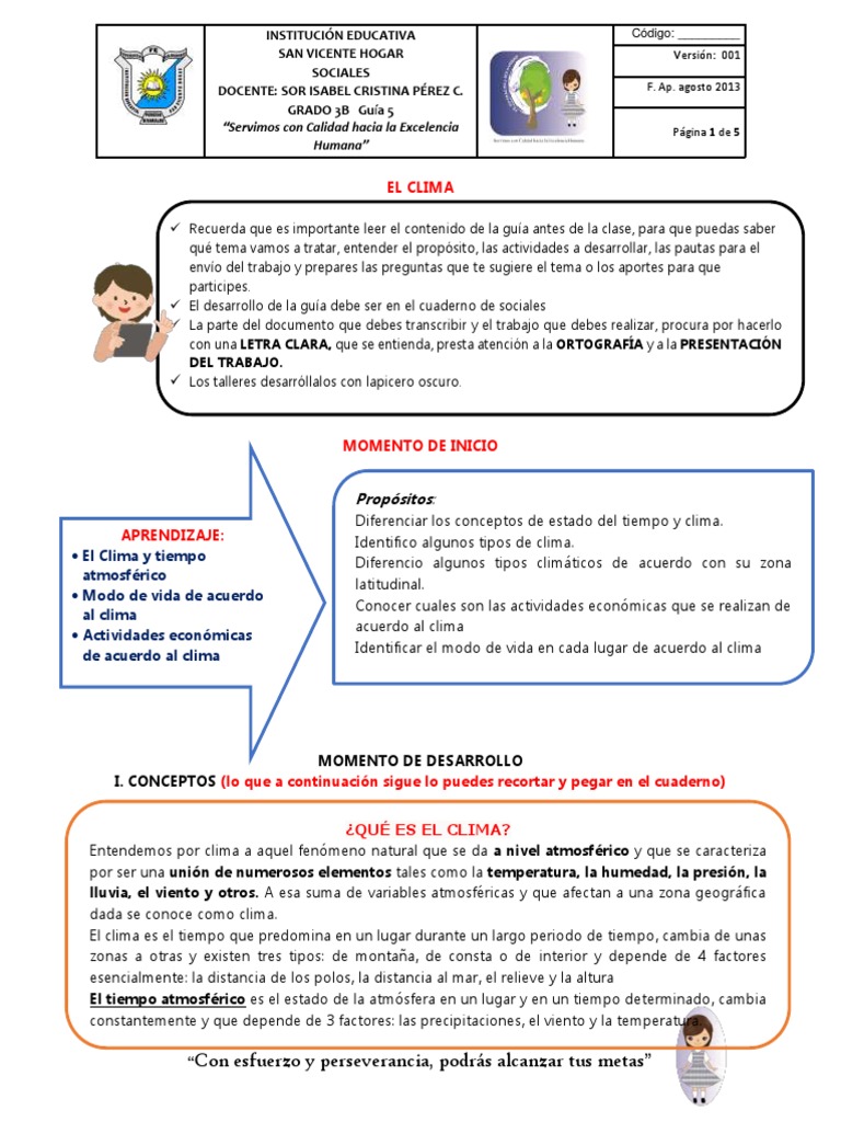 El Clima Guia 5 | PDF | Clima templado | Clima