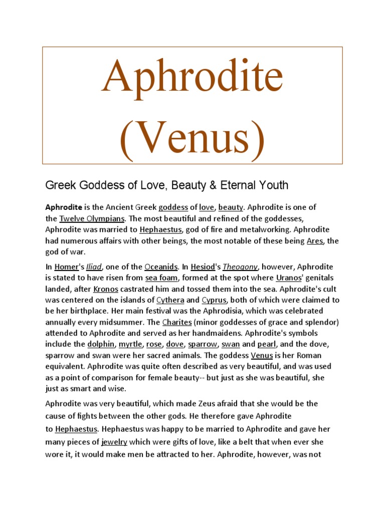 Aphrodite | PDF | Aphrodite | Twelve Olympians