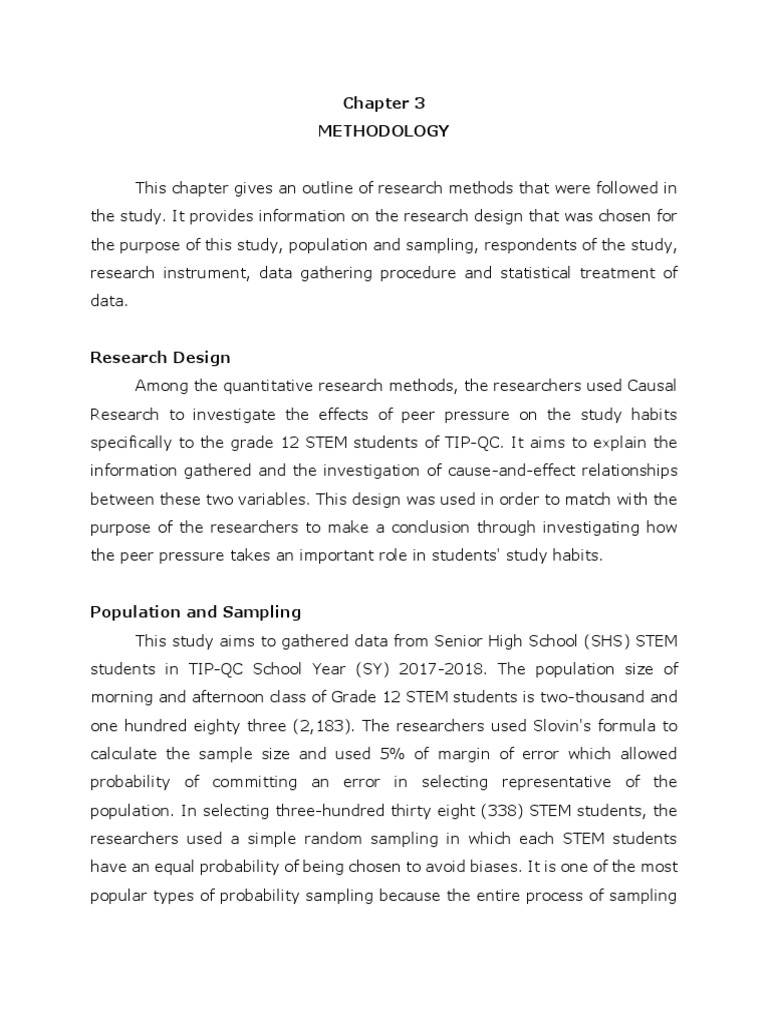 Chapter 3 Research Design | PDF