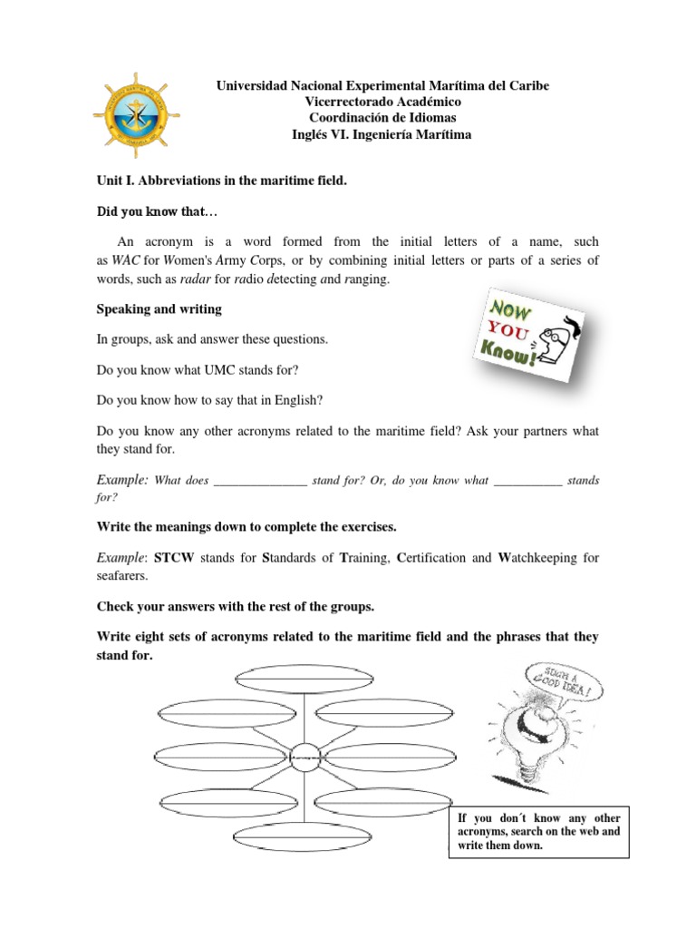 Unit I. Acronyms and Abbreviations (20-04-2021) | PDF | English ...