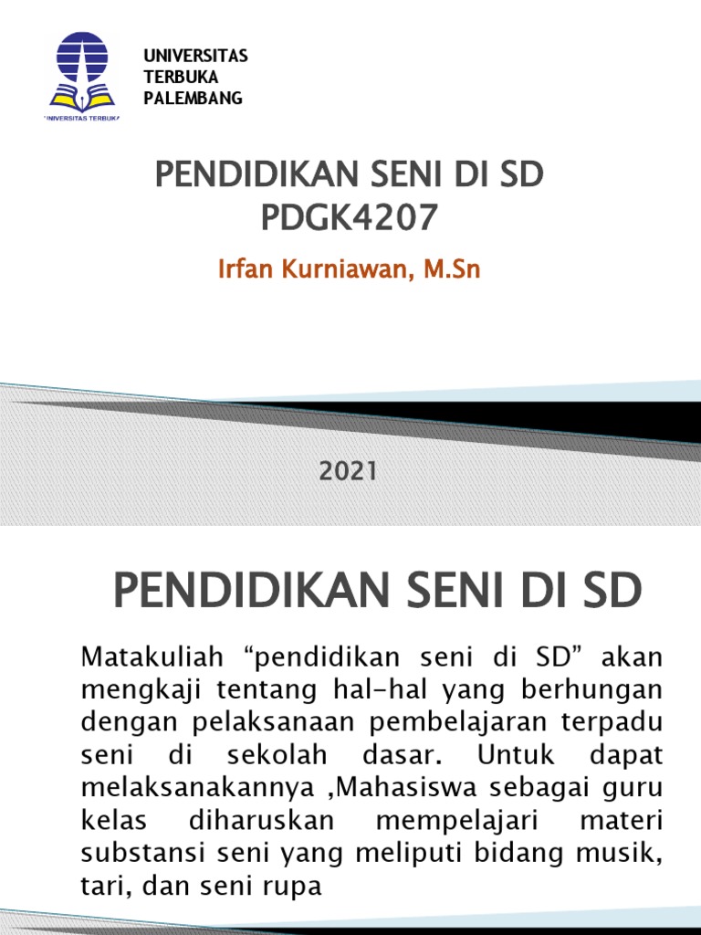 Pendidikan Seni Di SD Modul 1,2 3,4 | PDF | Seni
