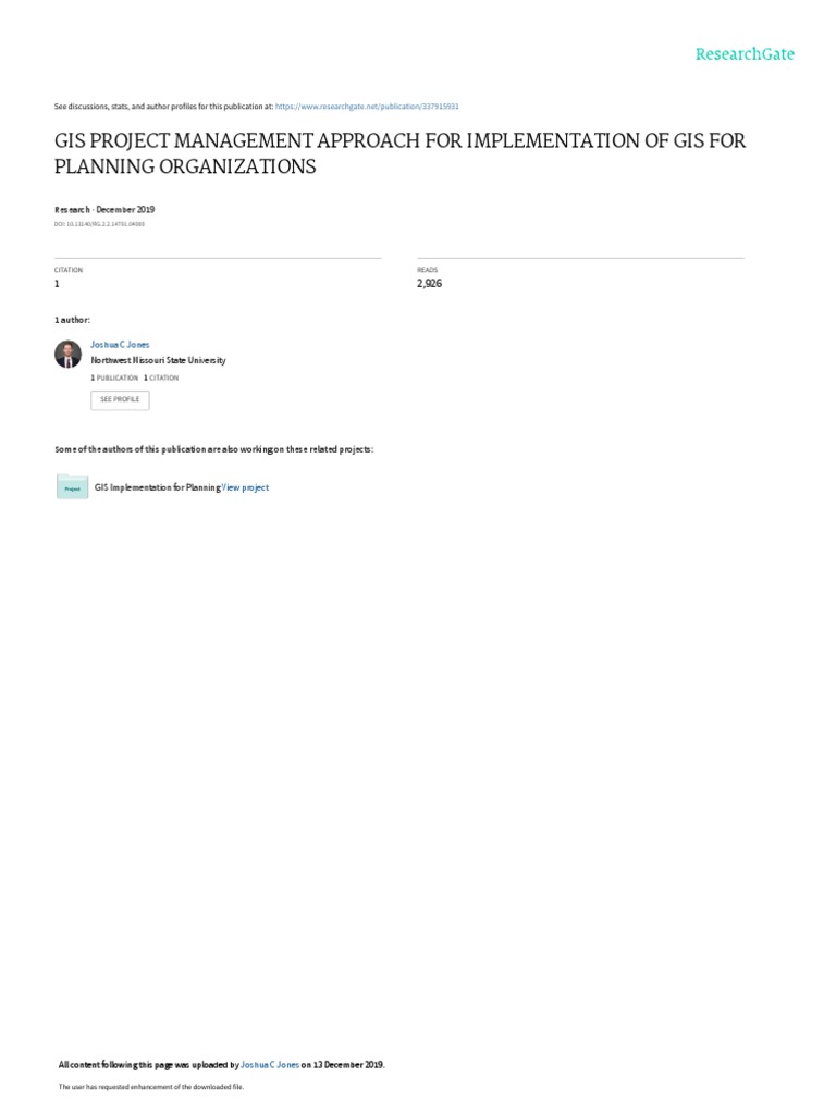 GIS Implementation for Planning Success | PDF | Geographic Information ...