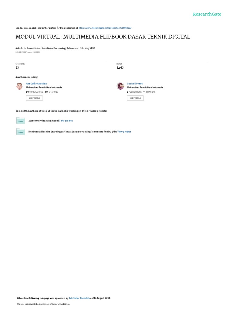 Modul Virtual Multimedia Flipbook Dasar Teknik Dig | PDF | Computing | Software
