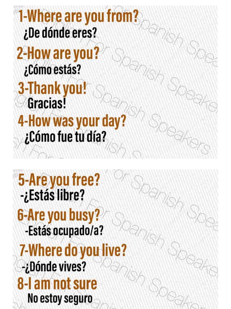 100 Preguntas y Frases Útiles en Inglés | PDF