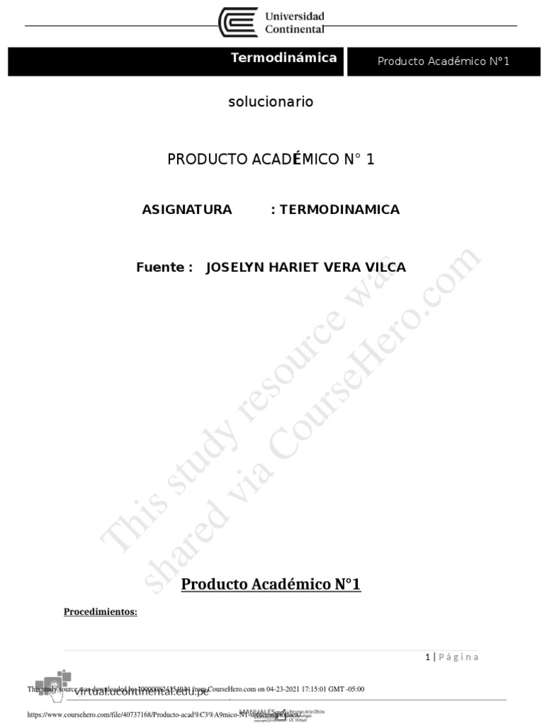 Producto Acad Mico N 1 Solucionario | Descargar gratis PDF | Líquidos | Fase (materia)