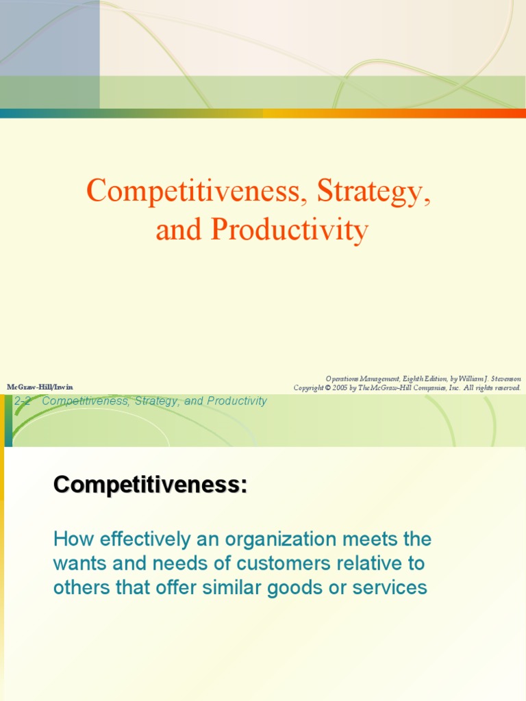 Competitiveness, Strategy, and Productivity | PDF | Supply Chain ...