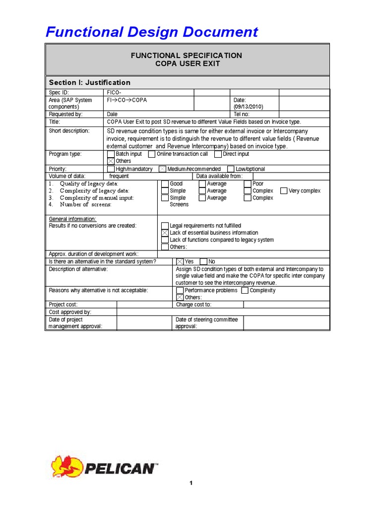 COPA Revenue Field Customization | PDF | Specification (Technical ...