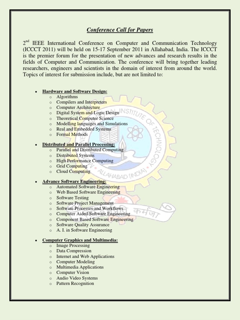 Call For Papers | PDF | Computer Science | Computer Network