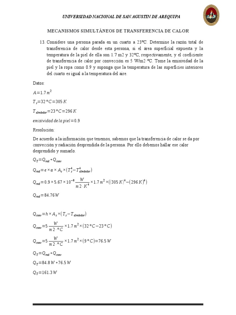 Fenomenos de Transferencia | PDF | Conduccion termica | Transferencia de calor