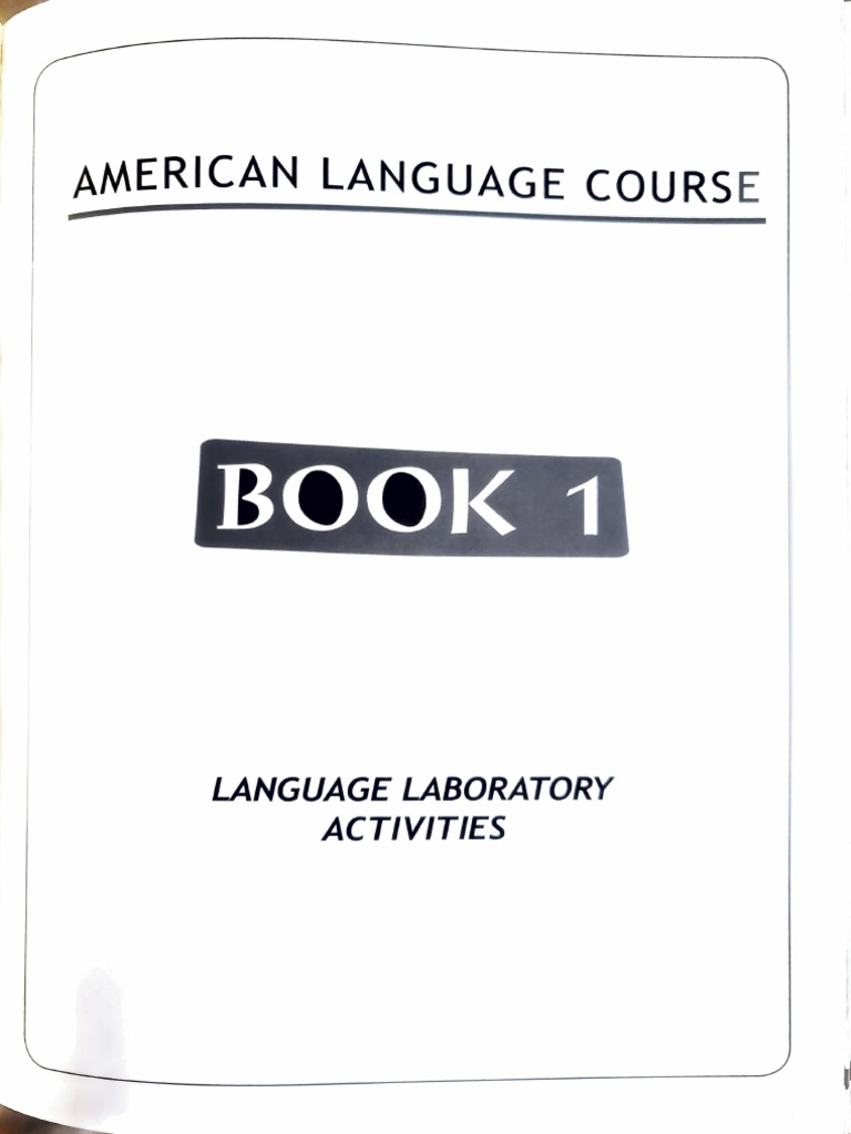American Language Course - Book 1 - Language Activities Tape 1A 1B 1C ...