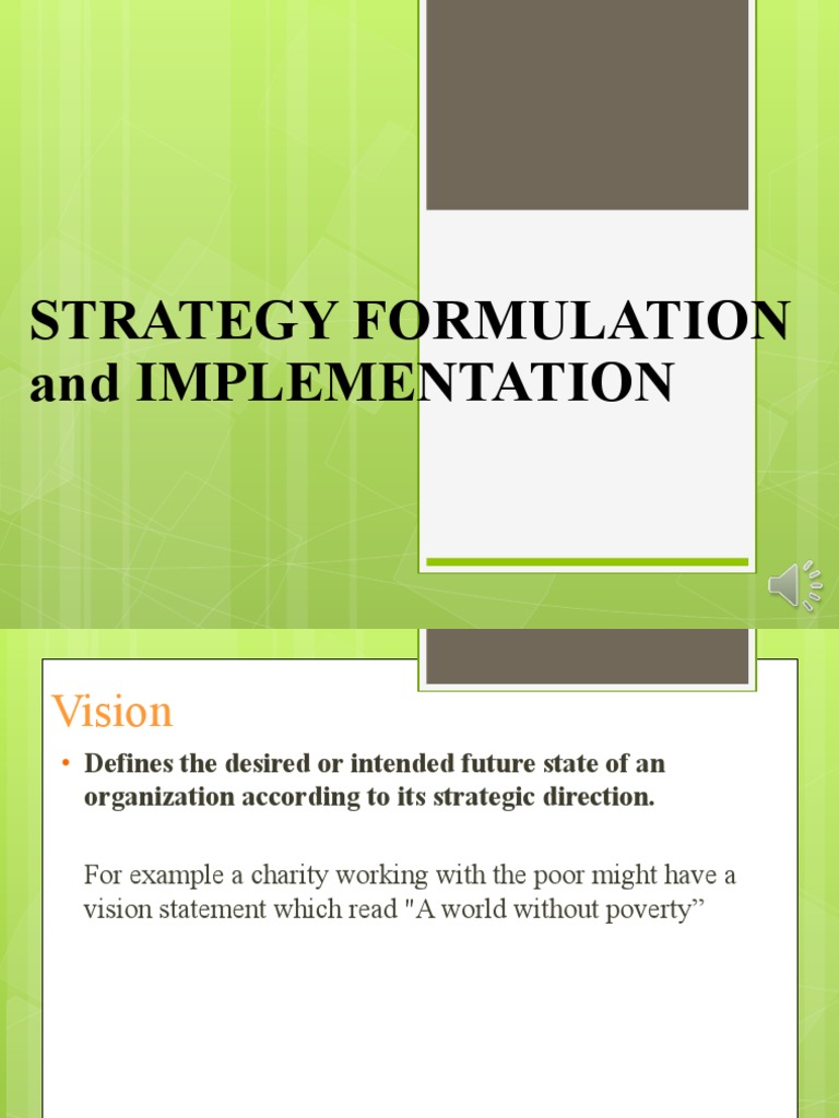 CH 4 Strategy Formulation & Implementation | PDF | Strategic Management ...