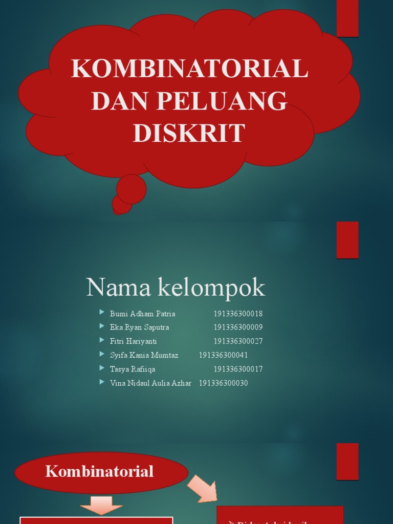 Kombinatorial & Peluang Diskrit | PDF | Metode & Bahan Ajar