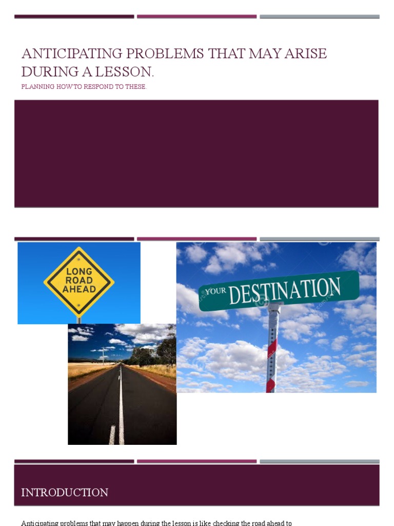 Anticipating Problems That May Arise During A Lesson | PDF | Career ...