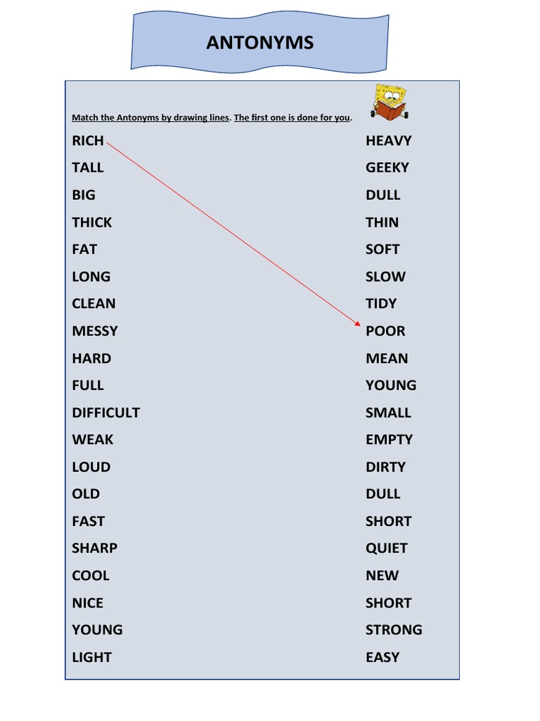 Antonyms Worksheet Templates Layouts - 132082 | PDF | Nature