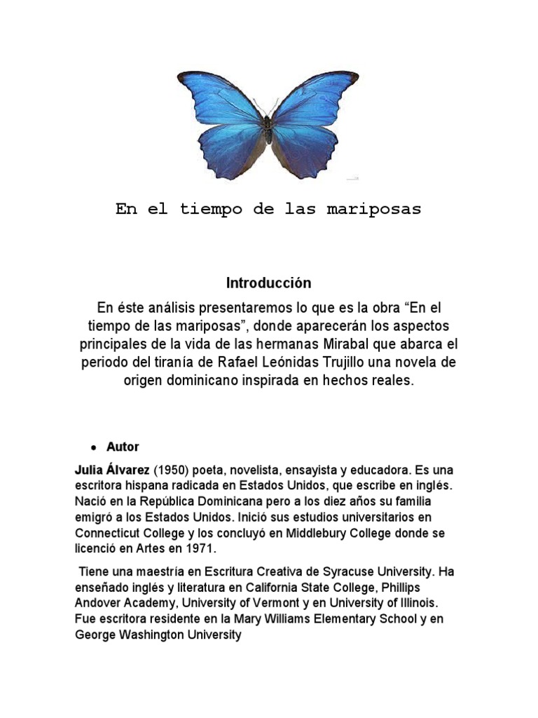 Analisis en El Tiempo de Las Mariposas | PDF | Gobierno