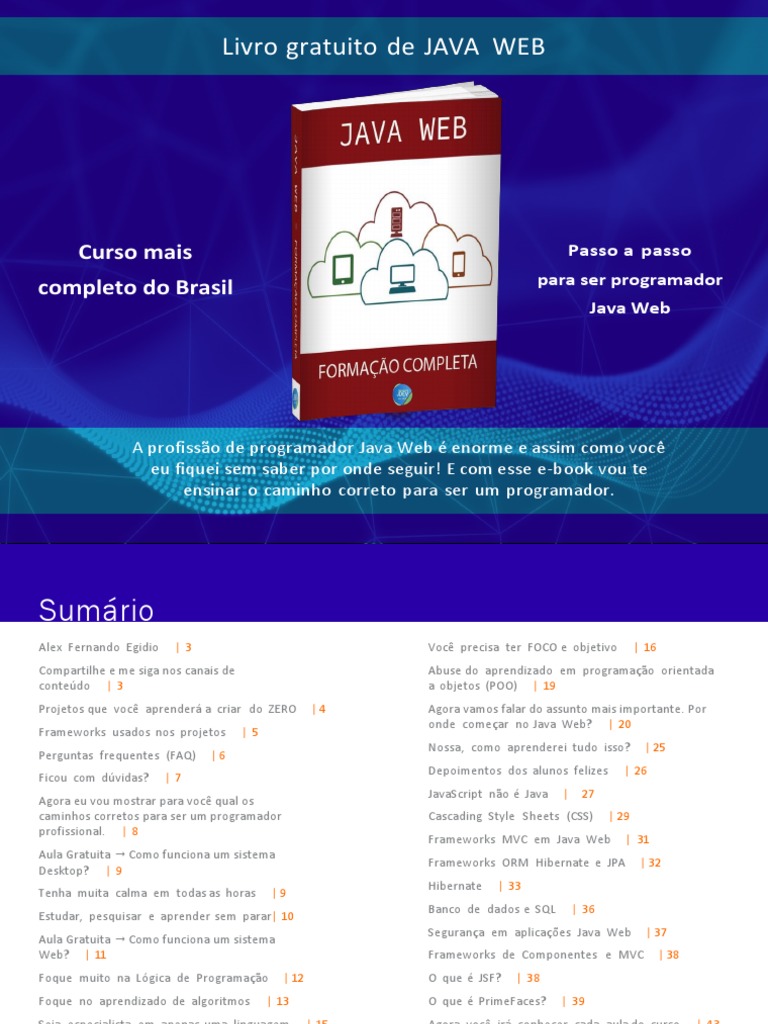 Formacao Completa Java Web Alex Fernando Egidio | PDF | Algoritmos | Script Java