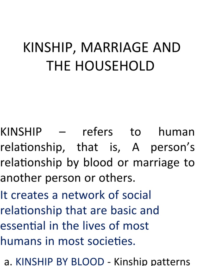 Kinship, Marriage and The Household | PDF | Kinship | Family