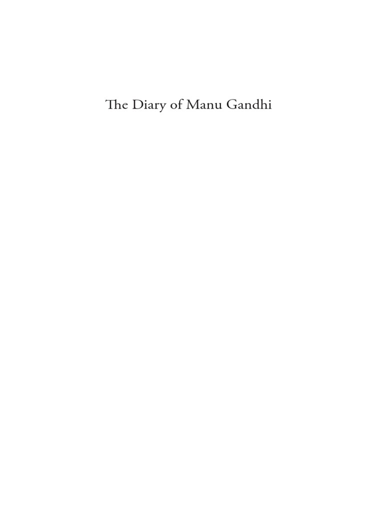 Tridip Suhrud - The Diary of Manu Gandhi - 1943-1944-Oxford University Press (2019) | PDF ...