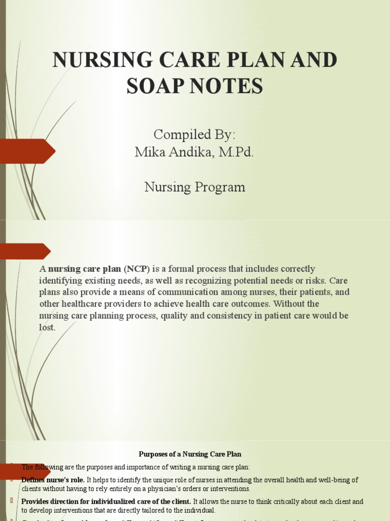 Nursing Care Plan and Soap Notes (Konversi s.5) | PDF | Nursing ...