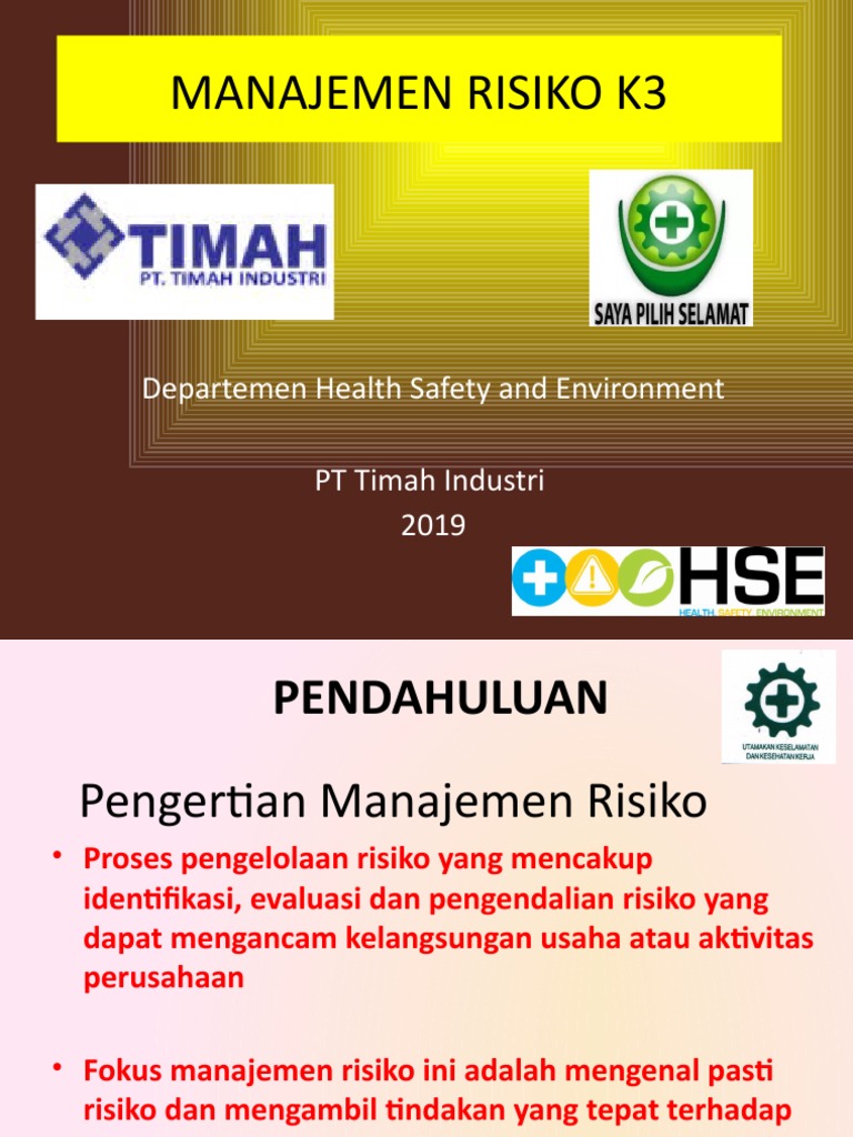 Manajemen Risiko K3 | PDF