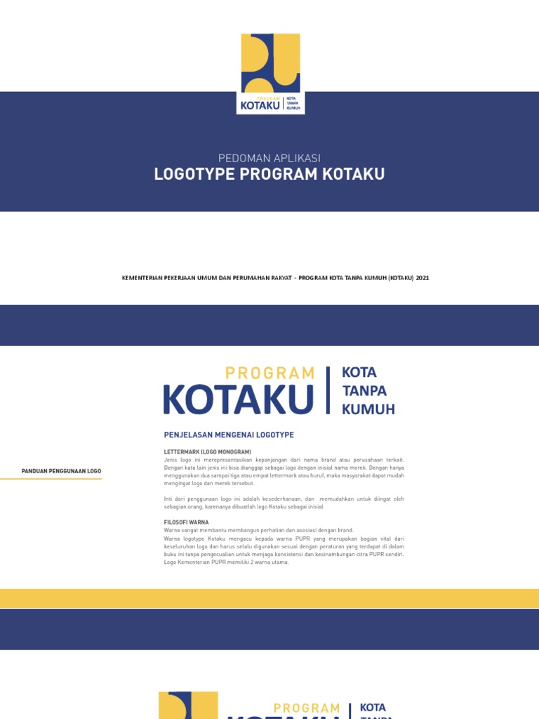 Panduan Logo Program Kotaku PUPR | PDF