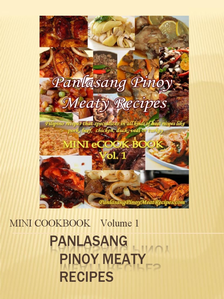 Panlasang Pinoy Meaty Recipes: Mini Cookbook Volume 1 | PDF | Food ...