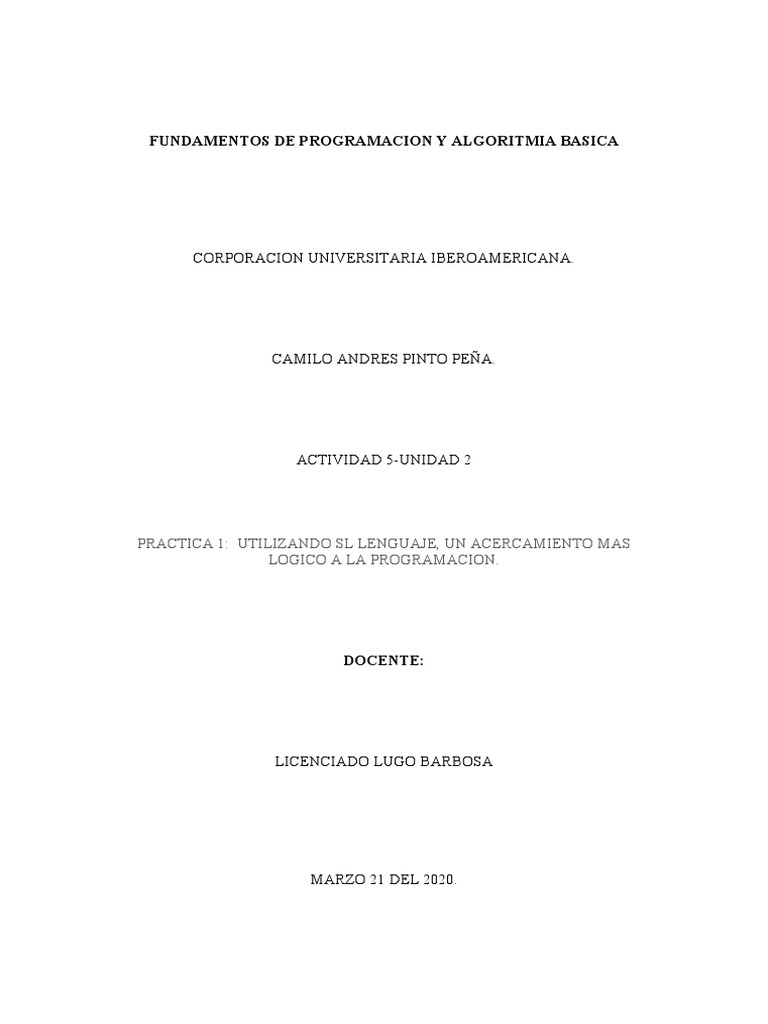 Fundamentos de Programacion y Algoritmia Basica-Actividad N5-Unidad n2 ...