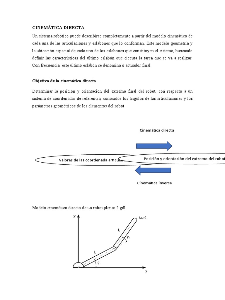 Cinemática Directa | PDF
