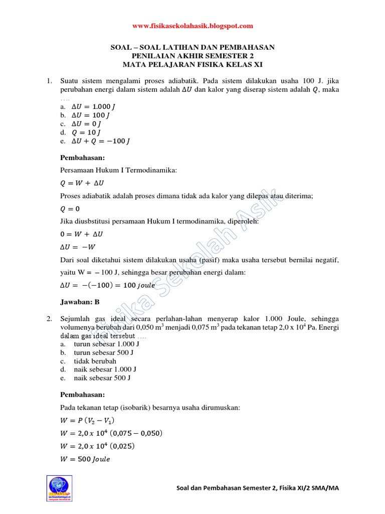 Soal Latihan Pat Kelas Xi | PDF