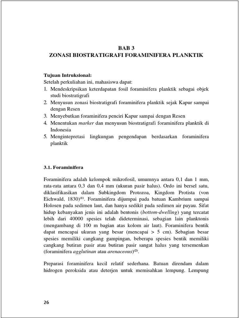 Biostratigrafi Foraminifera Plankton | PDF | Ilmu Sosial | Kajian ...