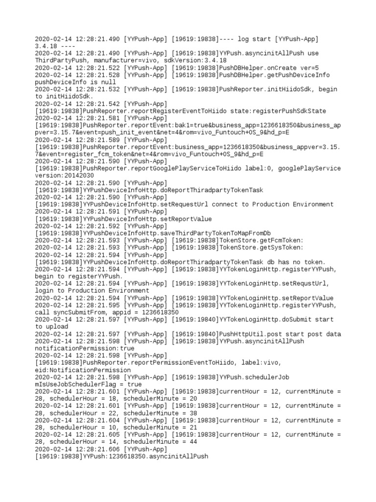 Vivo Push Log Records | PDF | Data | Hypertext