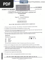Csec Physics June 2022 P1 Solutions Pdf