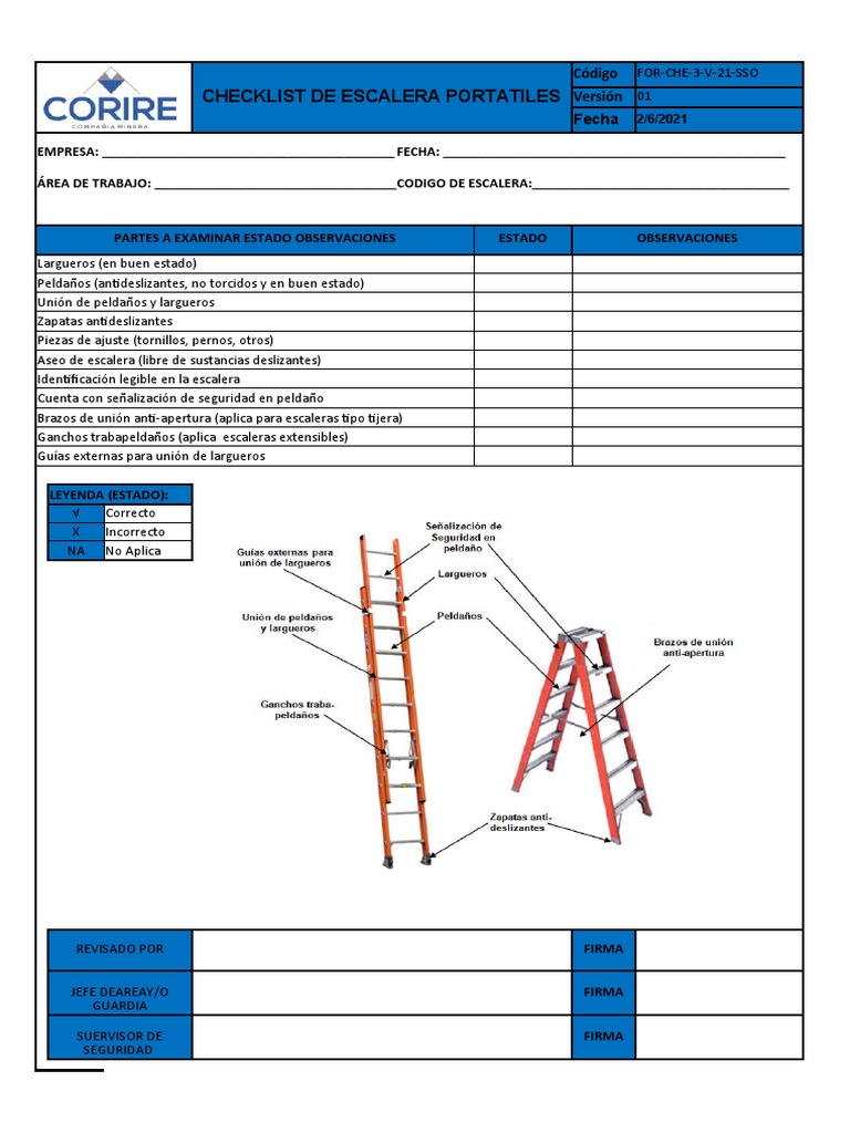 03-Check List - Escaleras | PDF | Negocios | Informática