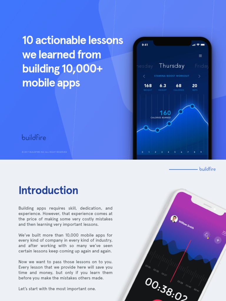Buildfire - 10 App Building Lessons | PDF | Mobile App | Facebook