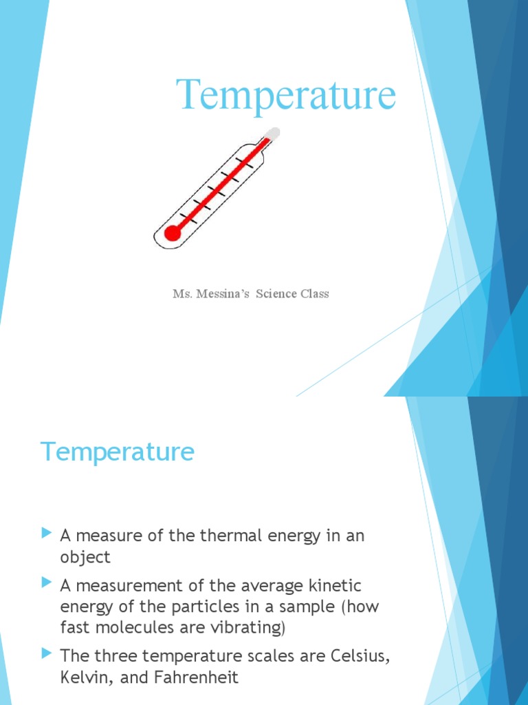 Temperature: Ms. Messina's Science Class | PDF | Temperature | Celsius