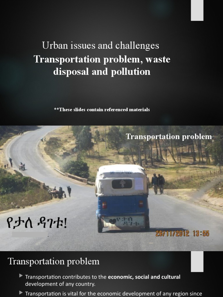 Urban Transportation and Waste Challenges | PDF | Waste Management | Waste