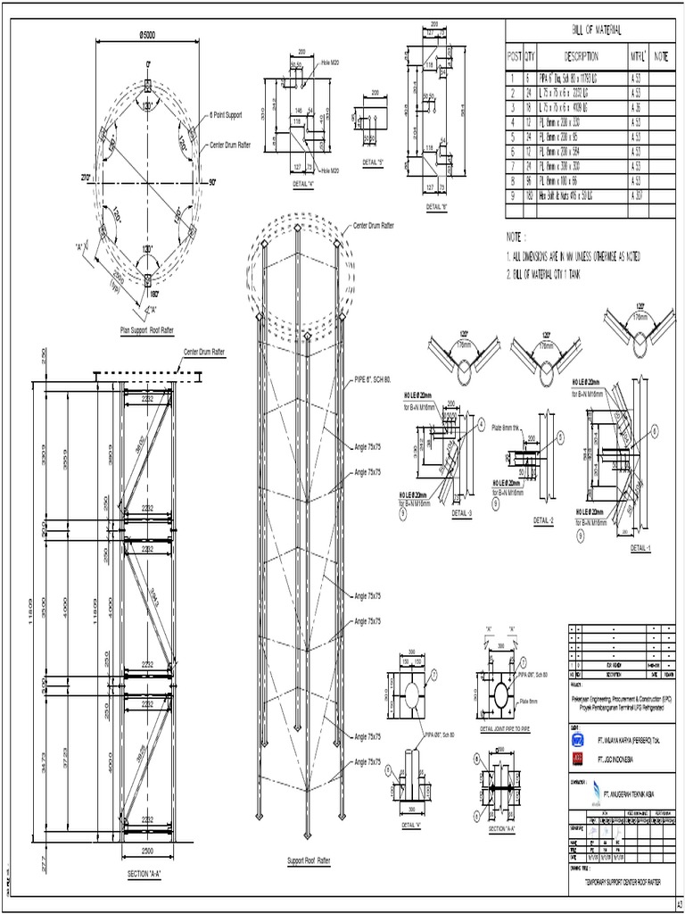 Drawing Support Temporary Center Column | PDF | Economic Sectors | Building