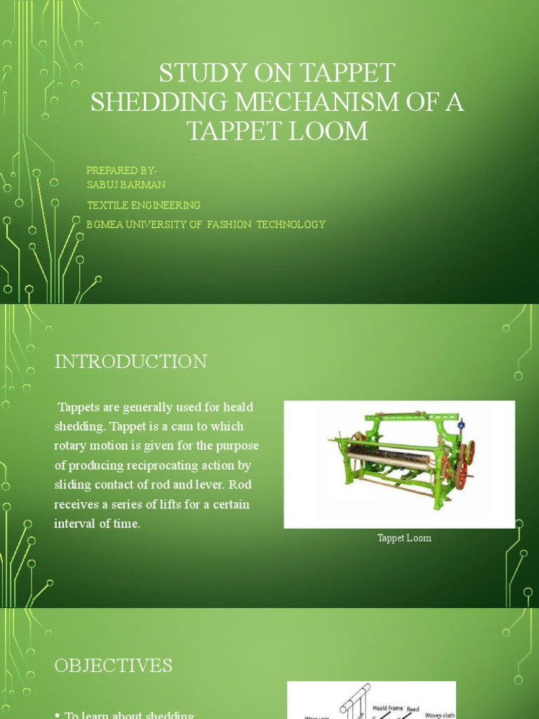 4.tappet Shedding Mechanism of A Tappet Loom | PDF