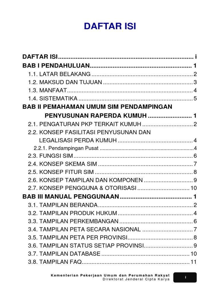 Buku Manual SIM Pendampingan Perda Kumuh Fix | PDF