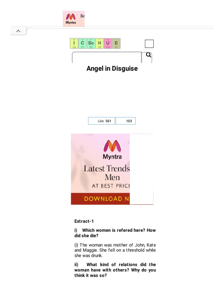 Angel in Disguise: Key Questions | PDF | Mystery, Thriller & Crime ...