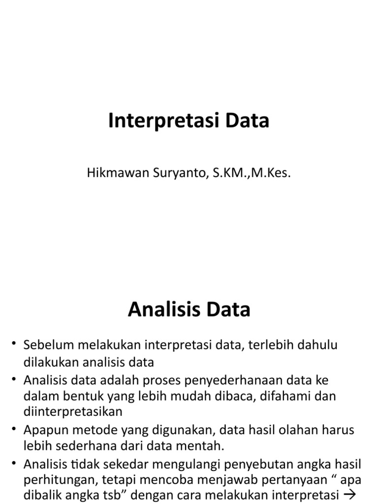 Pentingnya Interpretasi Data dalam Penelitian | PDF