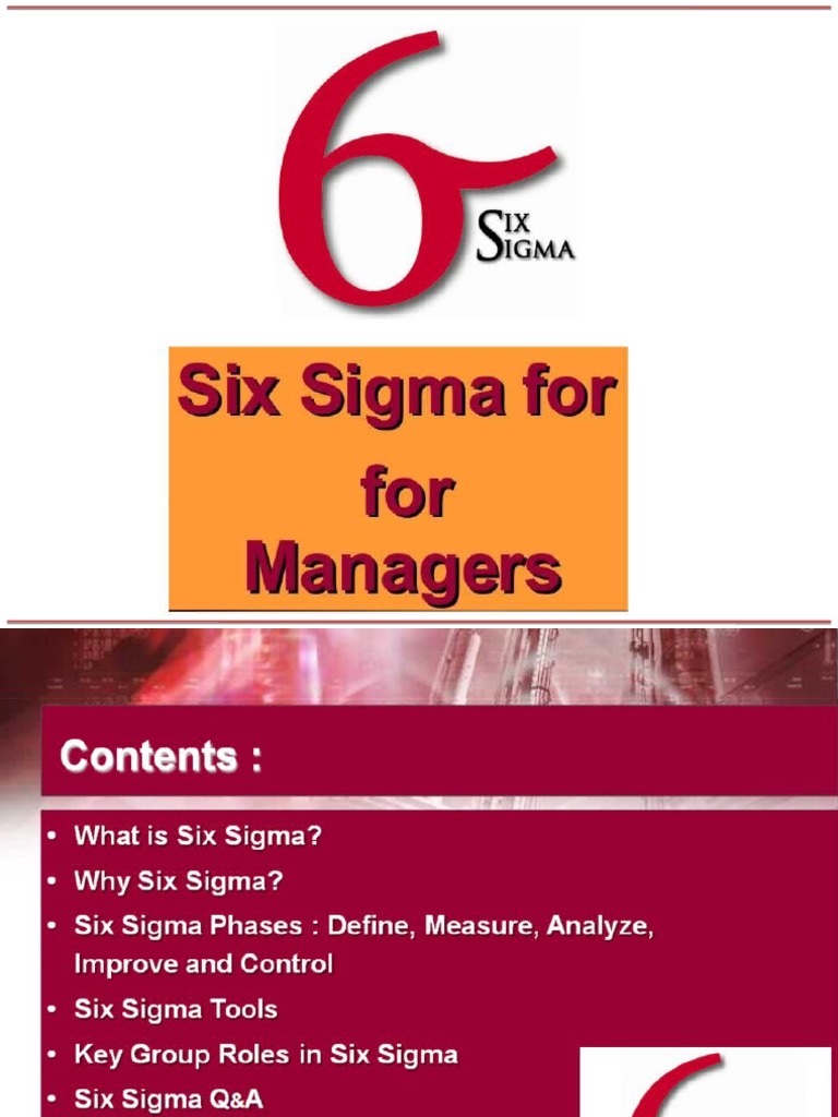 Six Sigma For Managers | PDF