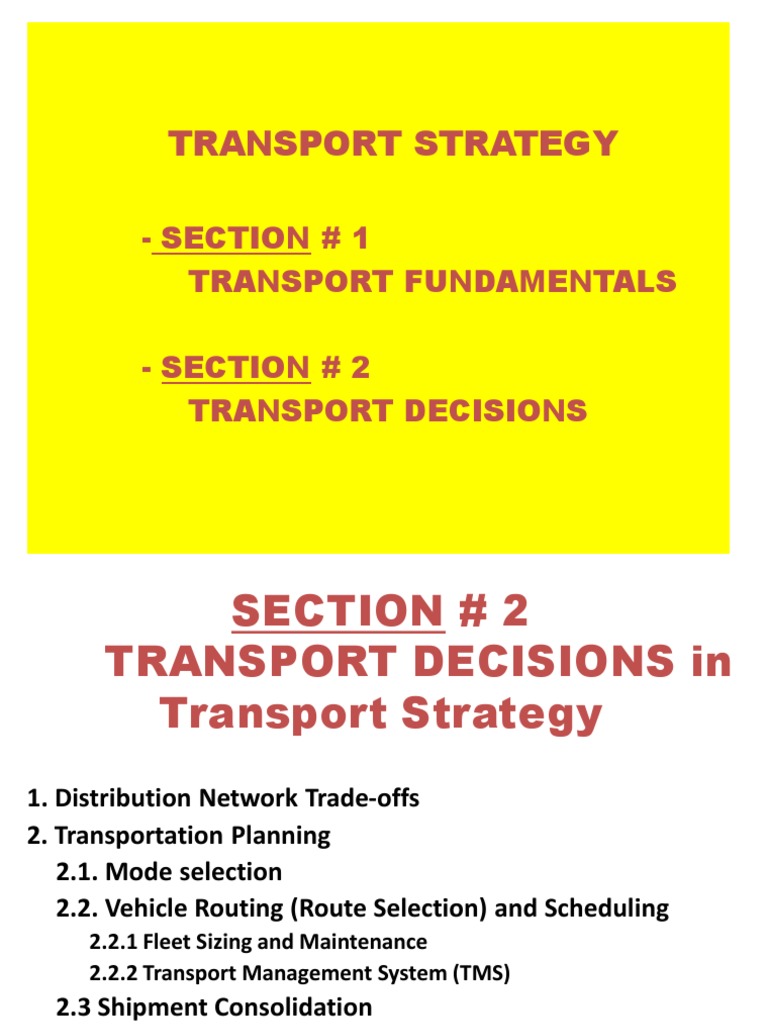 Tema 4-4 Transport Strategy 2 | PDF | Freight Transport | Business ...