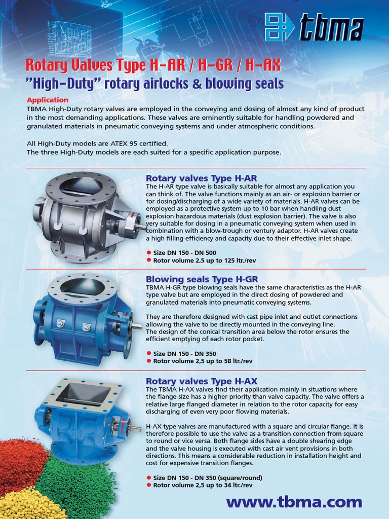 TBMA Rotary Valve-High Duty | PDF | Valve | Bearing (Mechanical)
