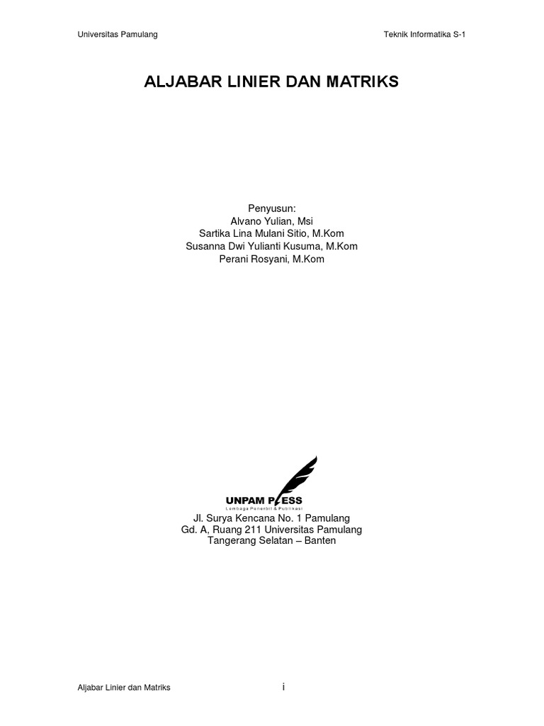 Buku - 1 Matriks | PDF