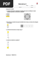 Evaluación Diagnóstica 5to Grado Matemática | PDF