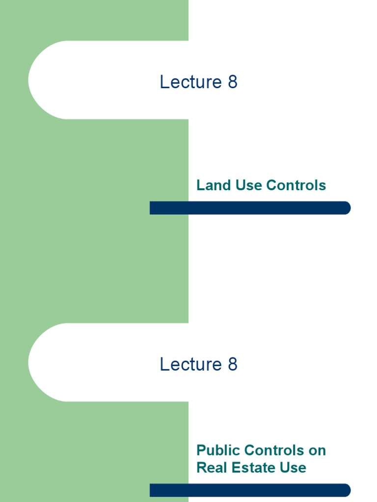 Lecture 8 Land Use Controls (MS PowerPoint) | PDF | Easement | Eminent ...