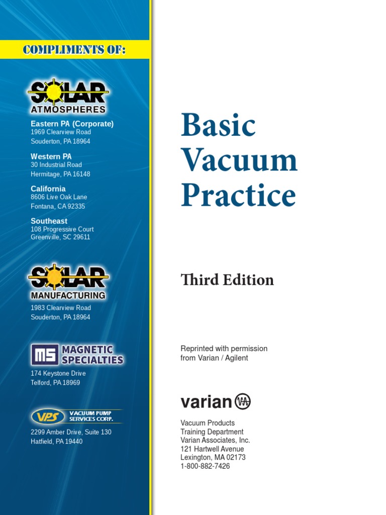 A Comprehensive Guide to Vacuum Pumps and Vacuum Systems | PDF