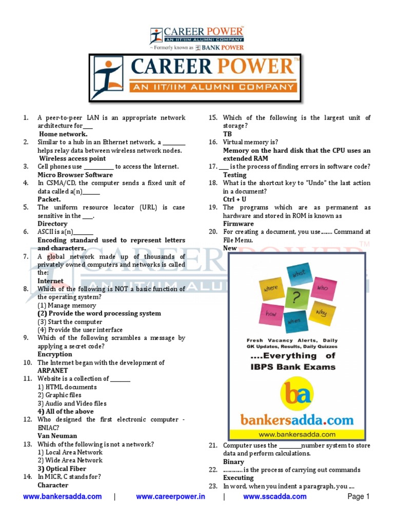 Computer Capsule July 2015 | PDF | Computer Data Storage | Computer Network