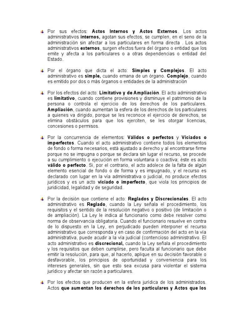 Tipos de Actos Administrativos Explicados | PDF | Estado (política ...